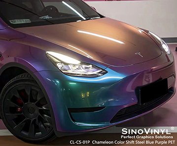 CL-CS-01P Chameleon Color Shift Steel Blue Purple PET Vinyl Wrap for ...