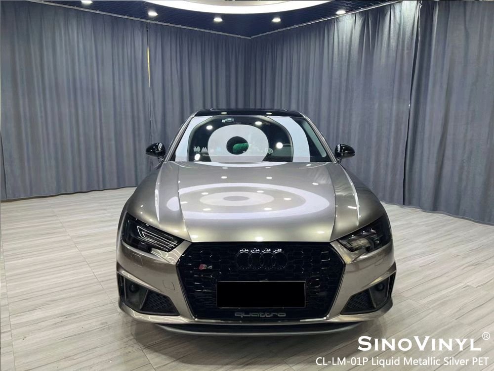 Liquid Metallic Silver Car Wrap Vinyl Stretchable Material Easy ...